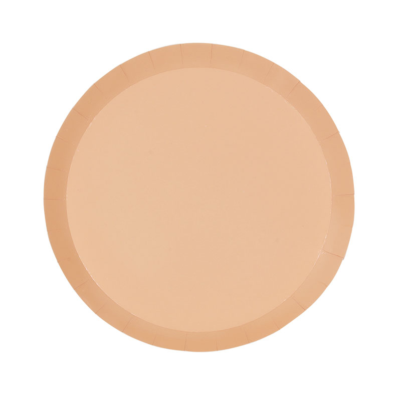 FS Paper Round Snack Plate 7" Peach 10pk - Peci Australia Pty Ltd