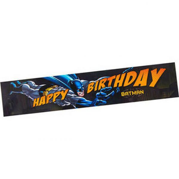 Batman Happy Birthday Banner 150cm x 30cm - Peci Australia Pty Ltd