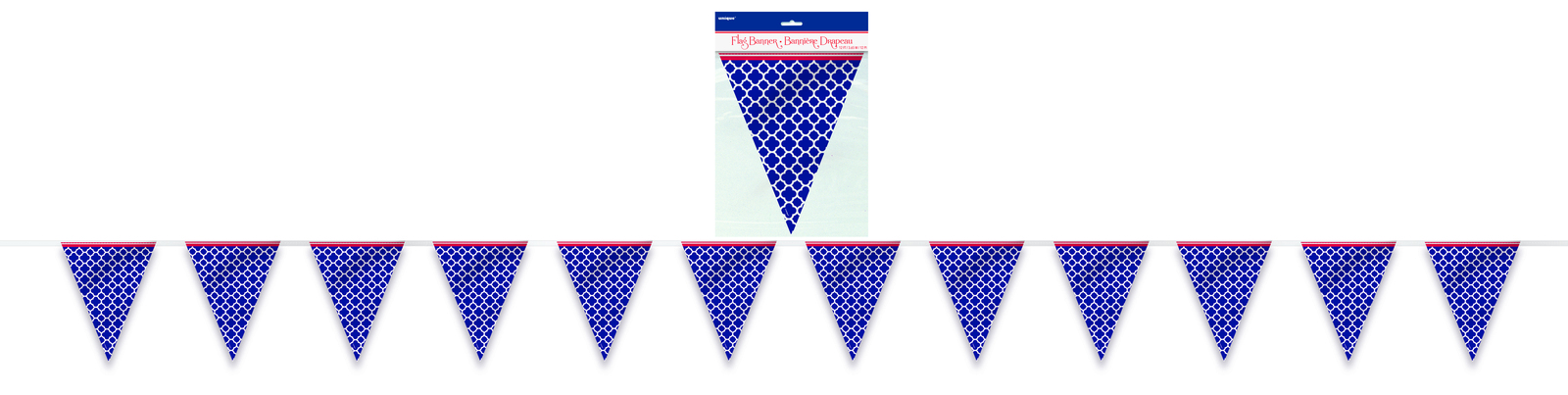 Hamptons Quatrefoil Foil Flag Banner - Peci Australia Pty Ltd