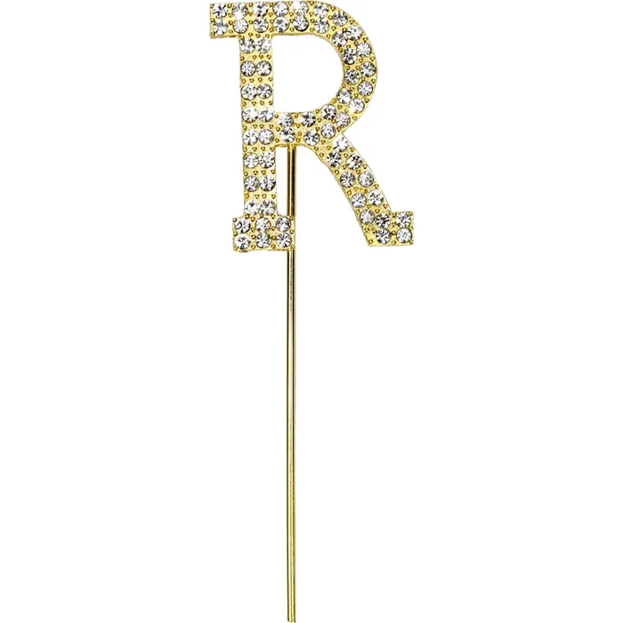 Gold Diamante Letter R Cake Topper - Peci Australia Pty Ltd