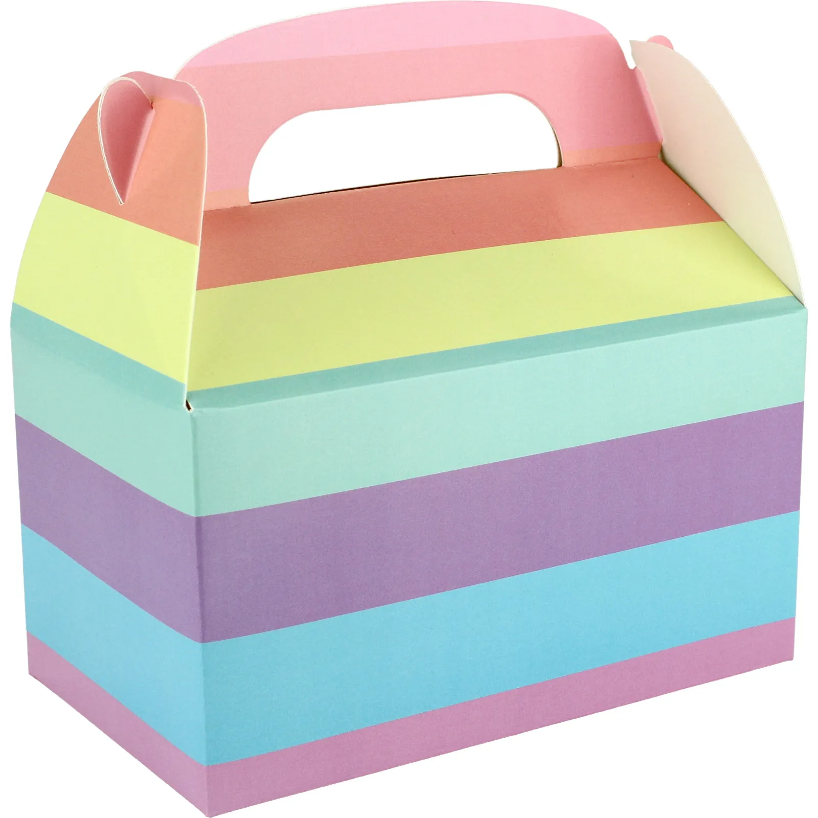 Pastel Stripe Lunch /Treat Boxes With Handle - Peci Australia Pty Ltd