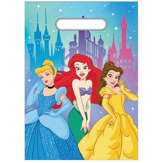 Disney Princess Plastic Loot Bags (Pack of 8) - Peci Australia Pty Ltd