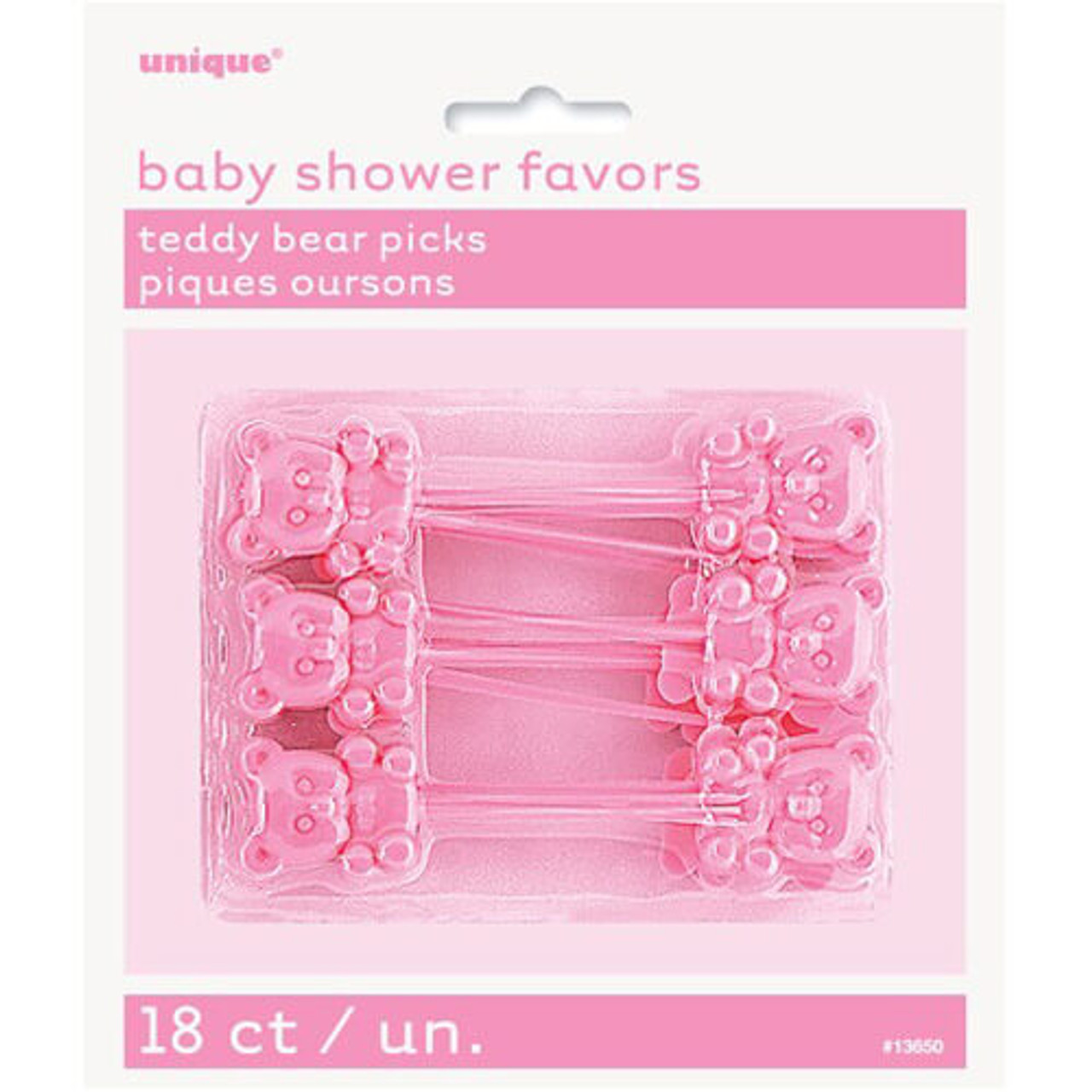 Baby Shower Favours Pink Teddy Picks (Pack of 18) - Peci Australia Pty Ltd