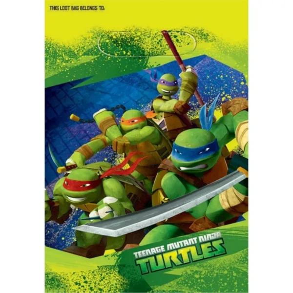 TMNT Teenage Mutant Ninja Turtles Loot Bags 8 Pack - Peci Australia Pty Ltd