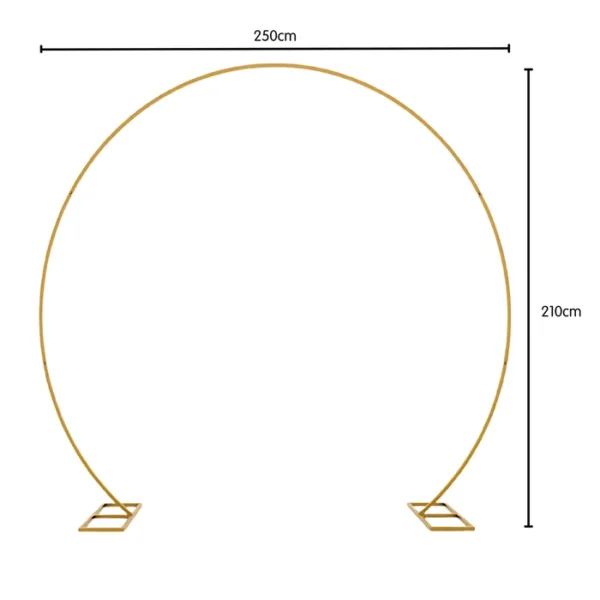 Gold Metal Semi-Circle Arch Frame 2.5m - Peci Australia Pty Ltd