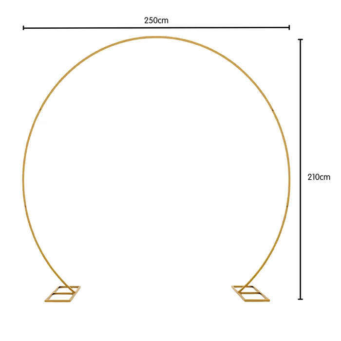 Gold Metal Semi-Circle Arch Frame 2.5m - Peci Australia Pty Ltd