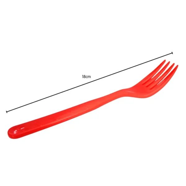 Red Reusable Plastic Forks (Pack of 18) - Peci Australia Pty Ltd